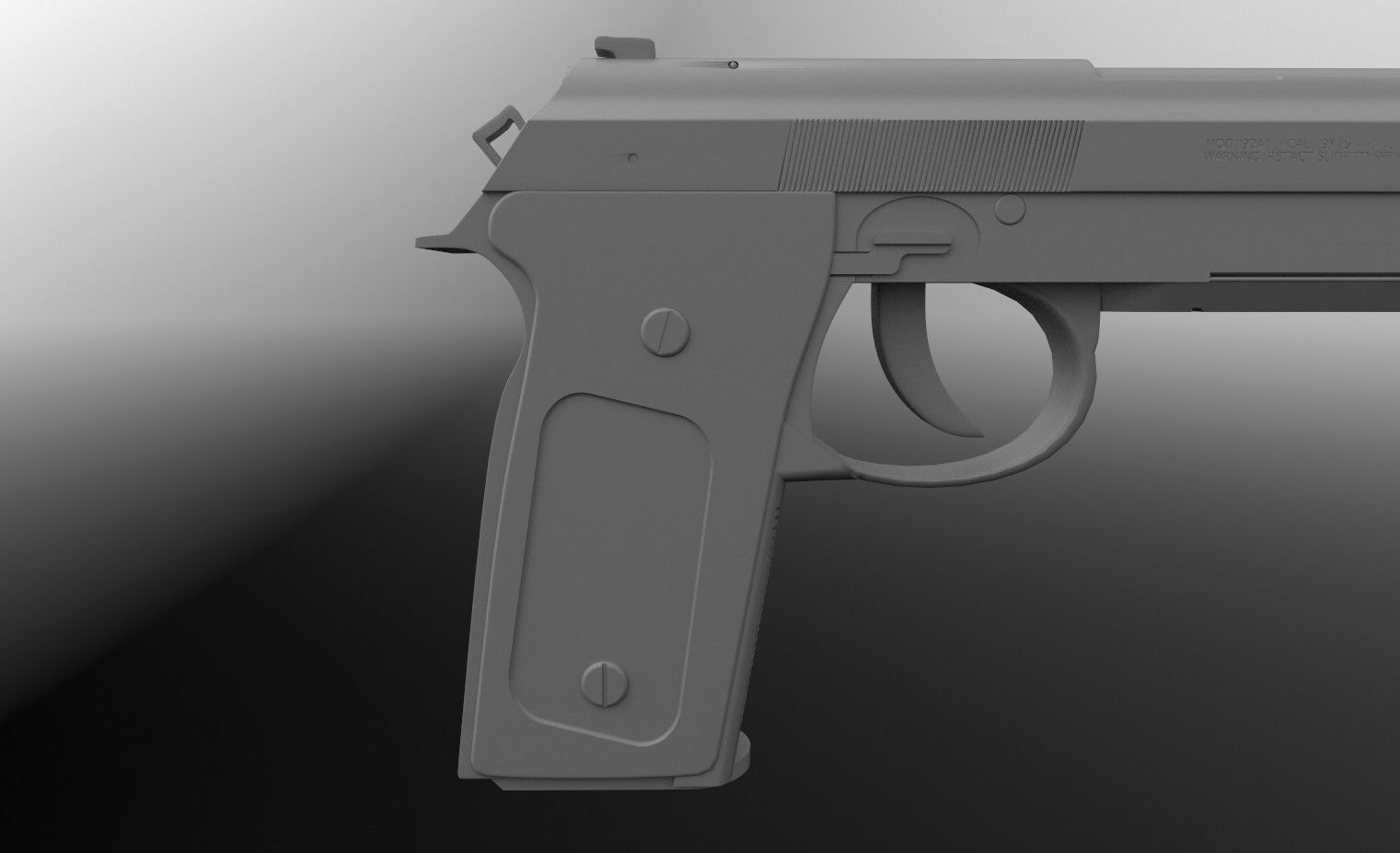 3D model Pistol Gun Beretta 92 VR / AR / low-poly | CGTrader