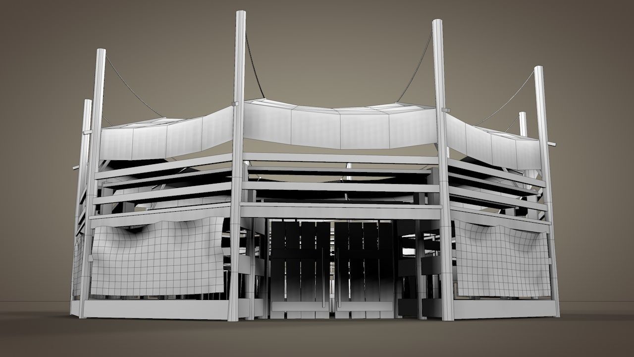 3D model Wooden Battle Arena VR / AR / low-poly | CGTrader