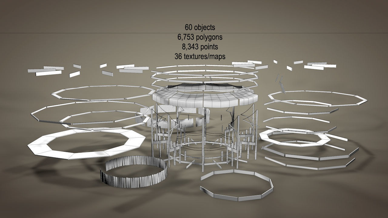 3D model Wooden Battle Arena VR / AR / low-poly | CGTrader