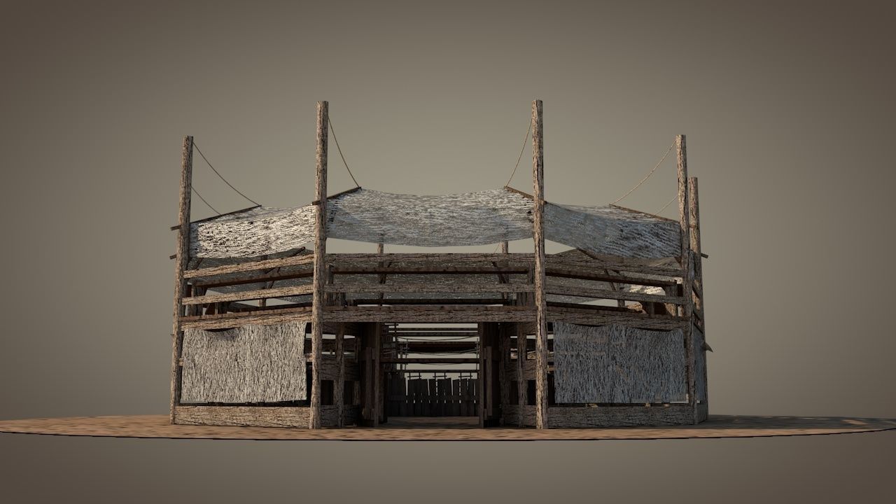 3D model Wooden Battle Arena VR / AR / low-poly | CGTrader