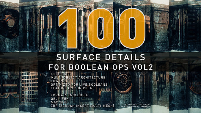 Surface Details For Boolean Operations VOL 2 3D model | CGTrader