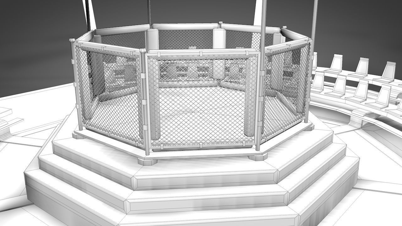 3D model Futuristic MMA Combat Cage VR / AR / low-poly | CGTrader