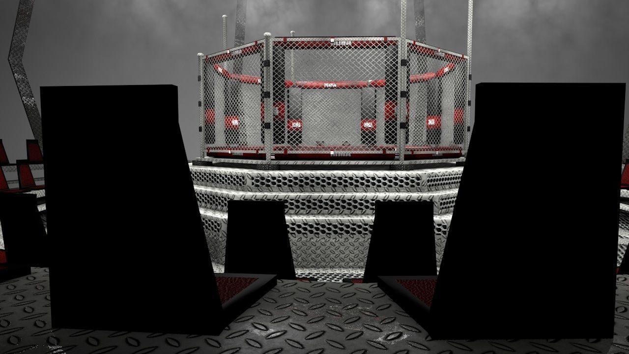 3D model Futuristic MMA Combat Cage VR / AR / low-poly | CGTrader