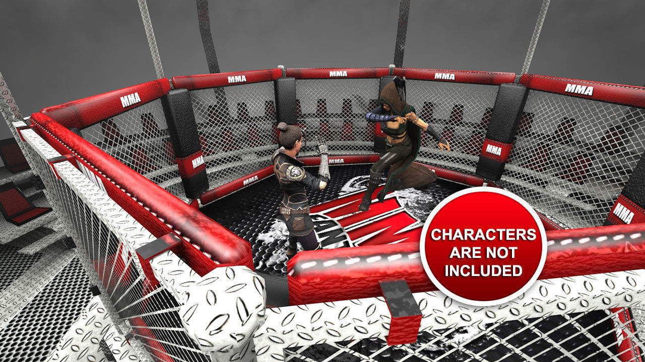 3D model Futuristic MMA Combat Cage VR / AR / low-poly | CGTrader