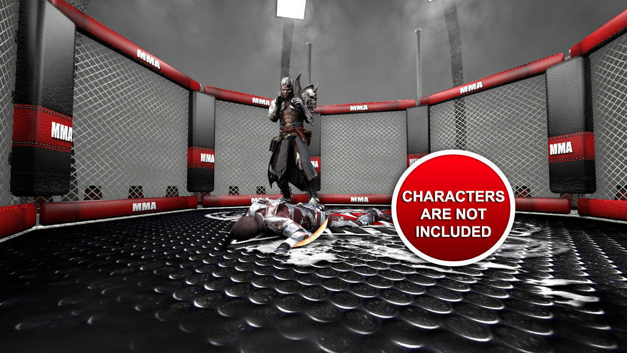 3D model Futuristic MMA Combat Cage VR / AR / low-poly | CGTrader