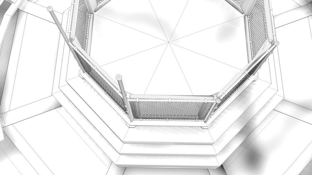 3D model Futuristic MMA Combat Cage VR / AR / low-poly | CGTrader