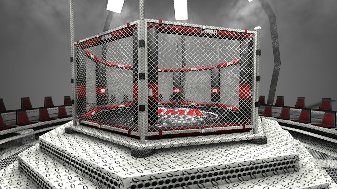 3D model Futuristic MMA Combat Cage VR / AR / low-poly | CGTrader