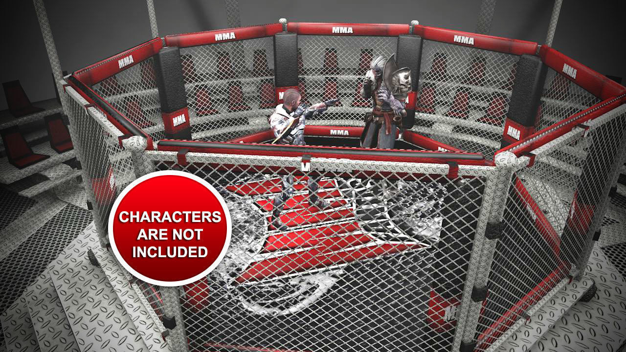 3D model Futuristic MMA Combat Cage VR / AR / low-poly | CGTrader