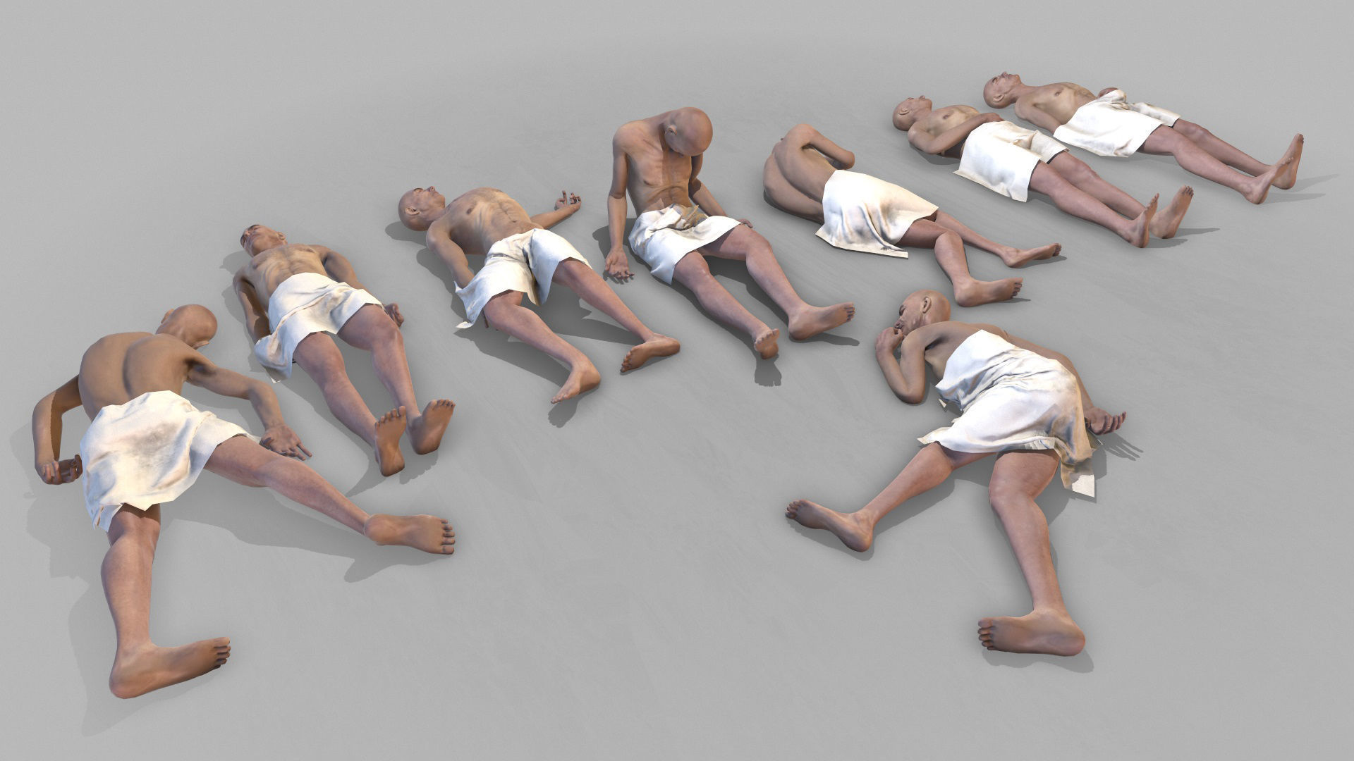 3D model Large Corpse Collection VR / AR / low-poly | CGTrader