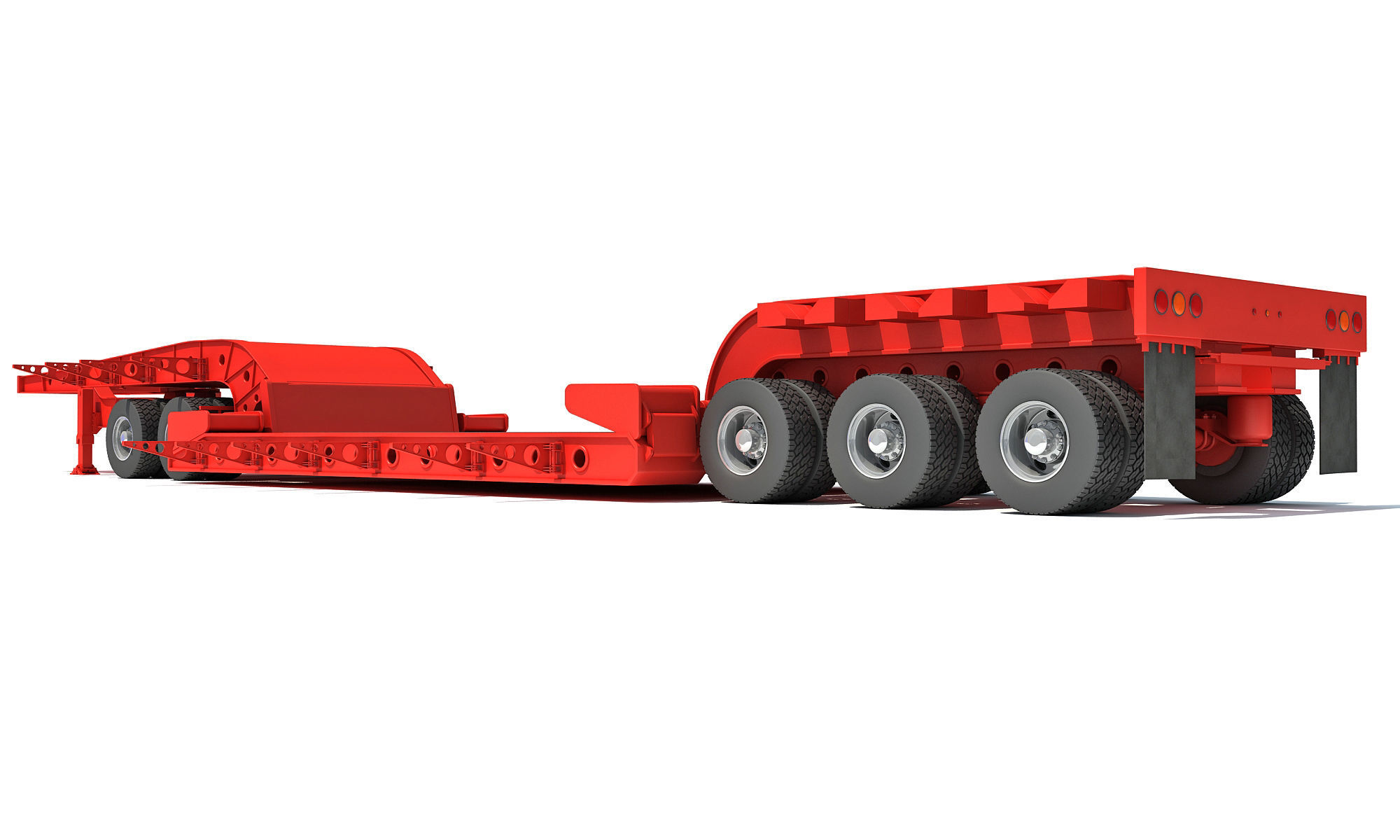 Lowboy Trailer 3D model | CGTrader