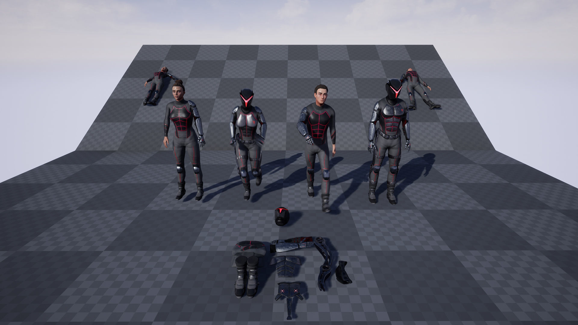 3D model Sci-fi suit AC-2 modular pack VR / AR / low-poly | CGTrader