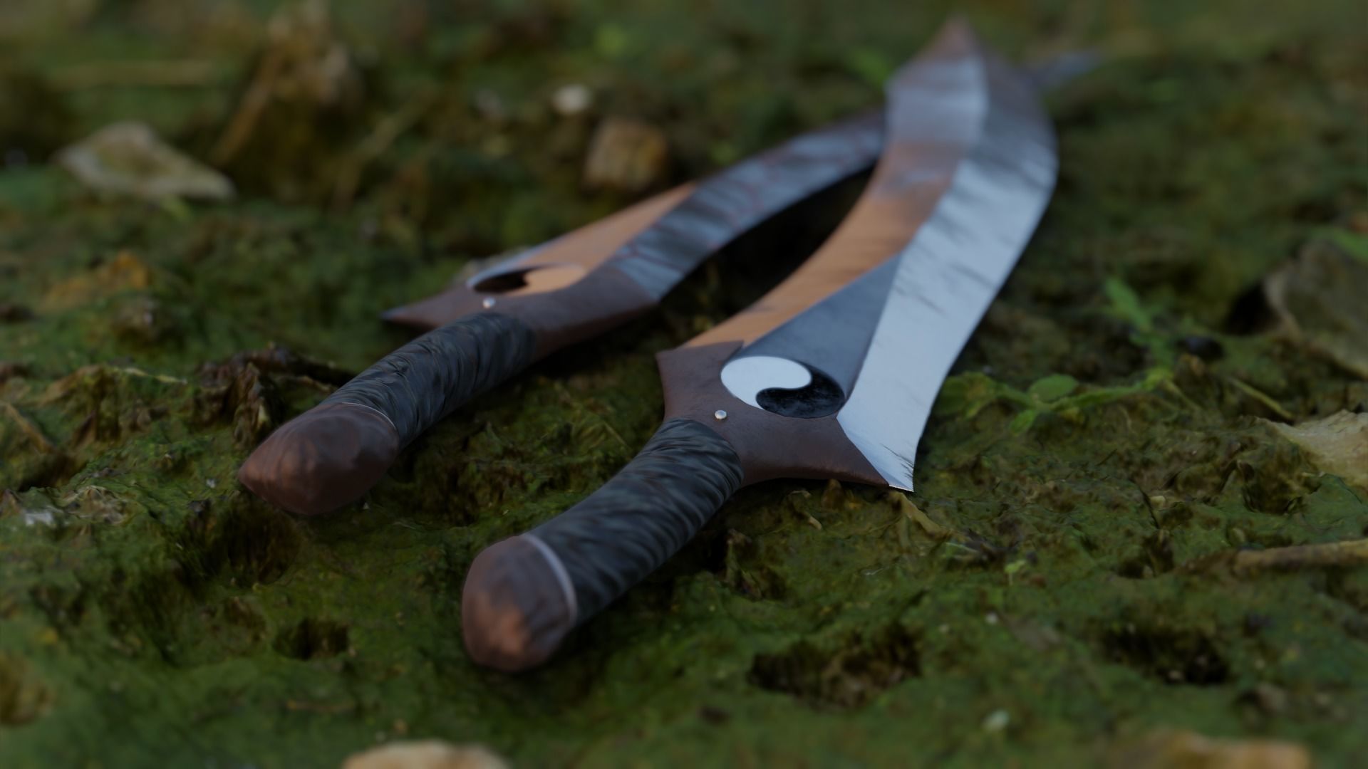 Kanshou and Bakuya 3D model | CGTrader