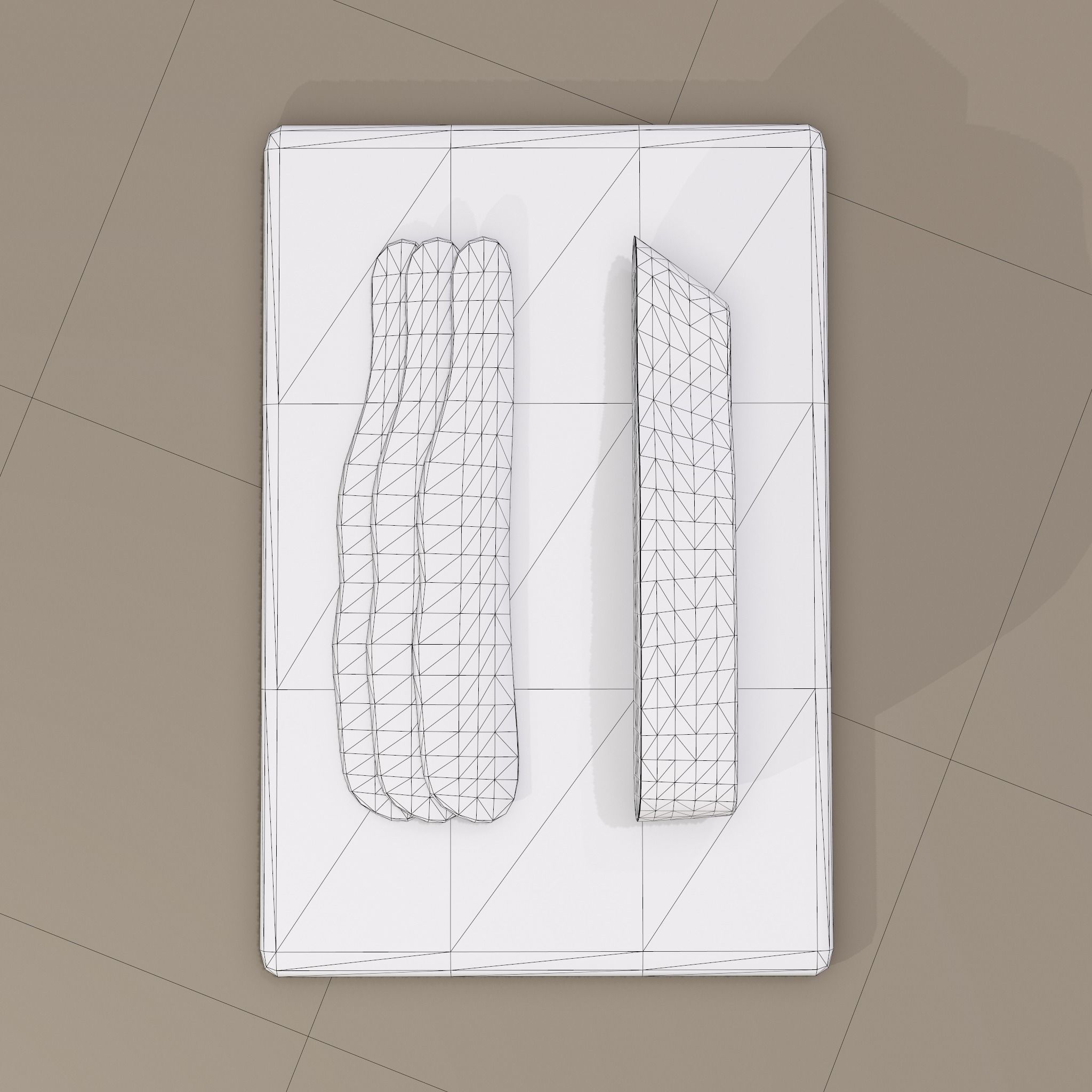 3D model Bacon on Cutting Board VR / AR / low-poly | CGTrader