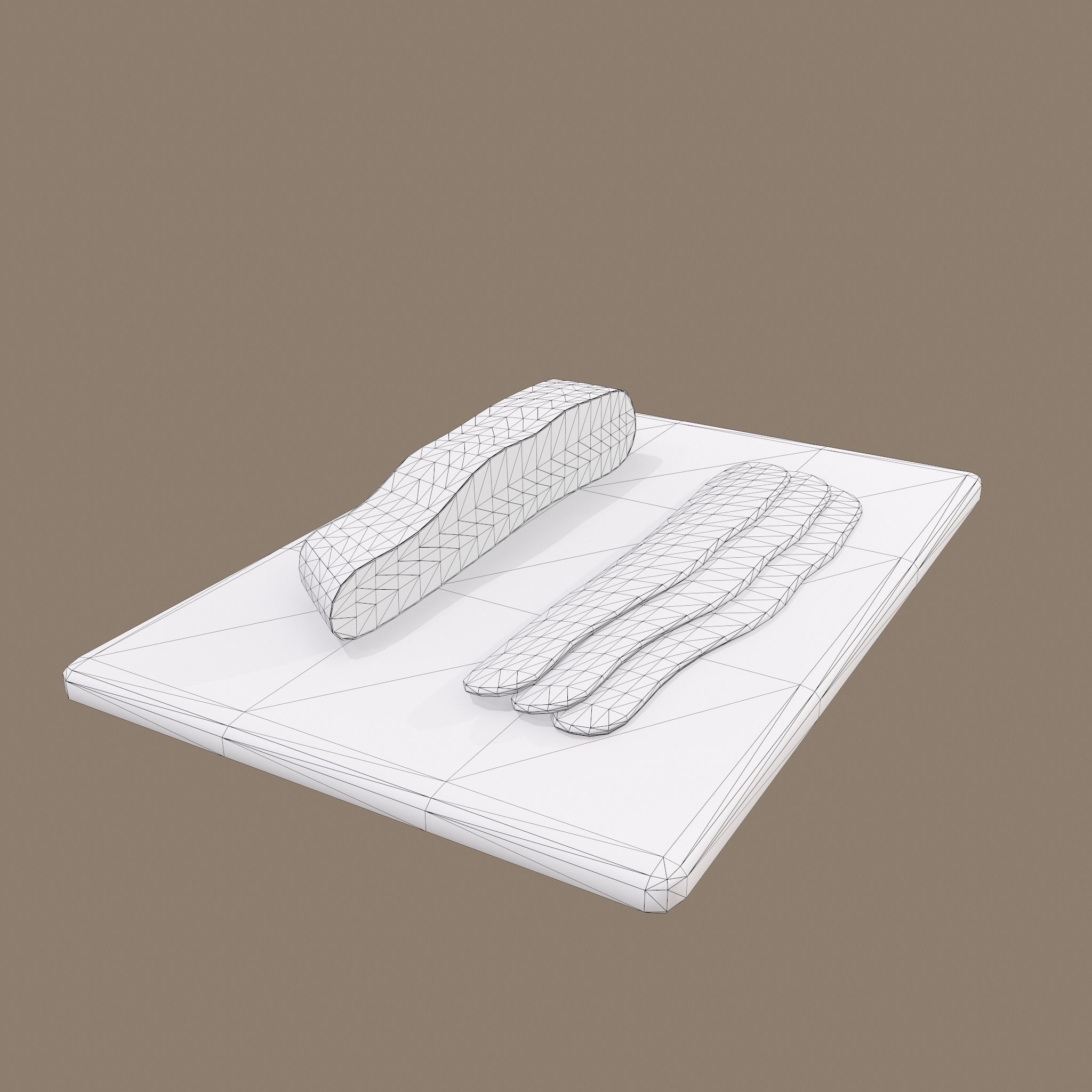 3D model Bacon on Cutting Board VR / AR / low-poly | CGTrader