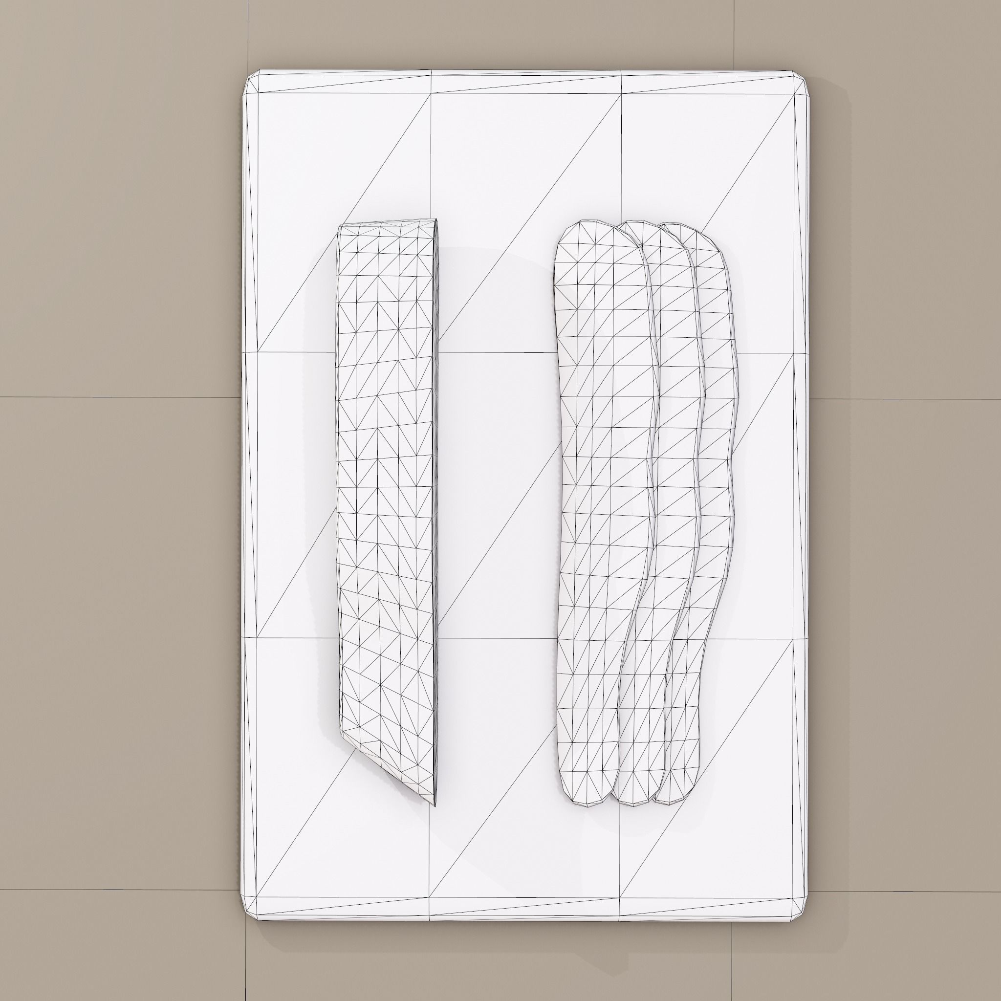 3D model Bacon on Cutting Board VR / AR / low-poly | CGTrader