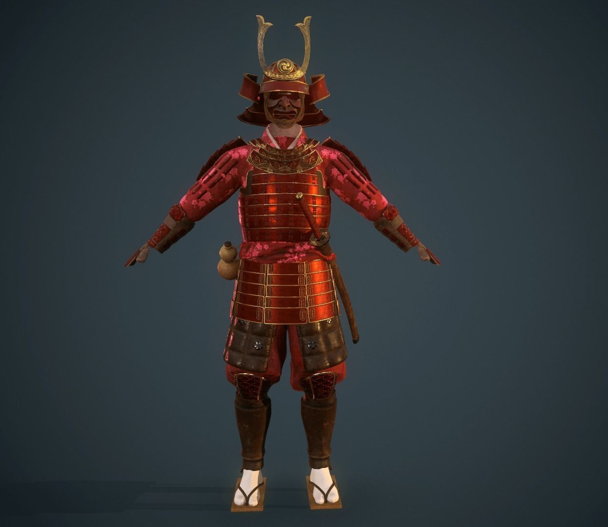 3D model Samurai armor 3 VR / AR / low-poly | CGTrader