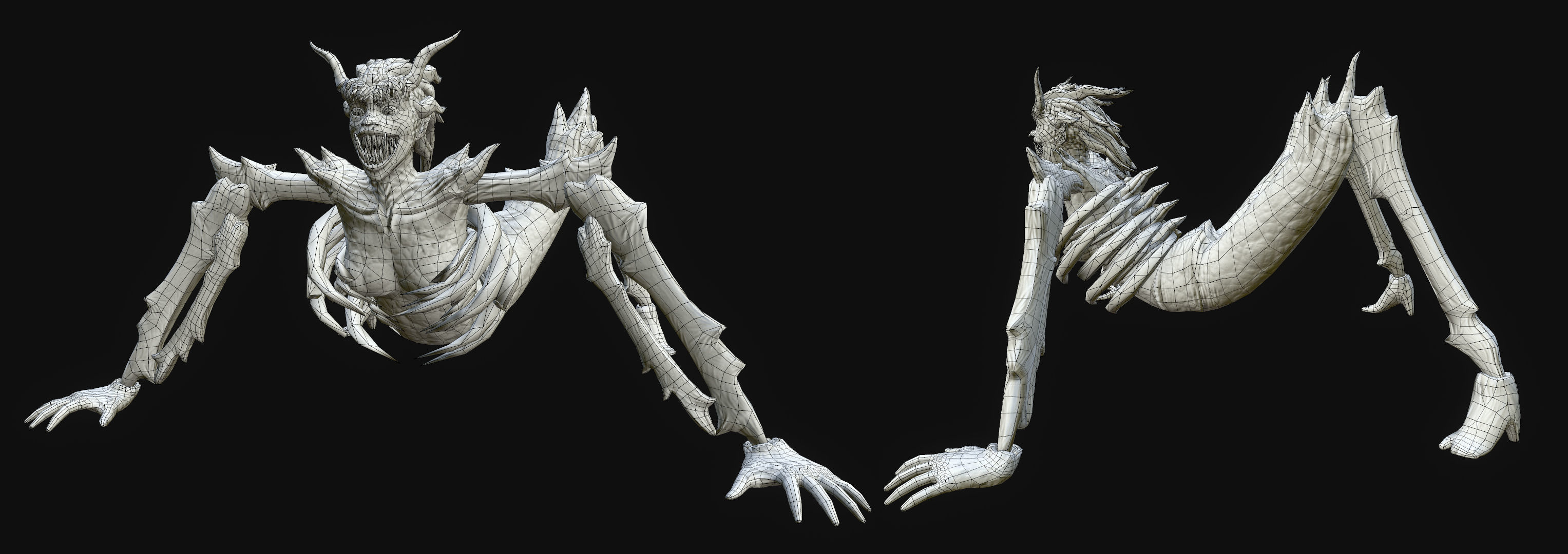 3D model Demon Monster - Low Poly - Rigged - PBR VR / AR / low-poly ...