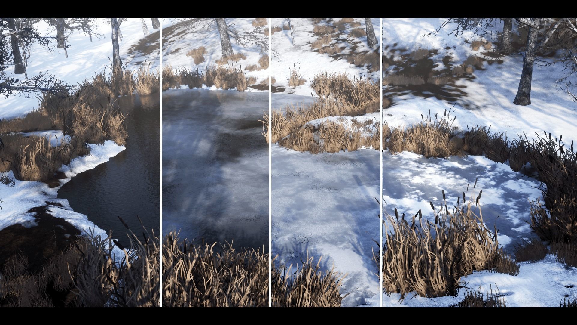 3D model Dynamic Winter Environment Unreal Engine VR / AR / low-poly ...