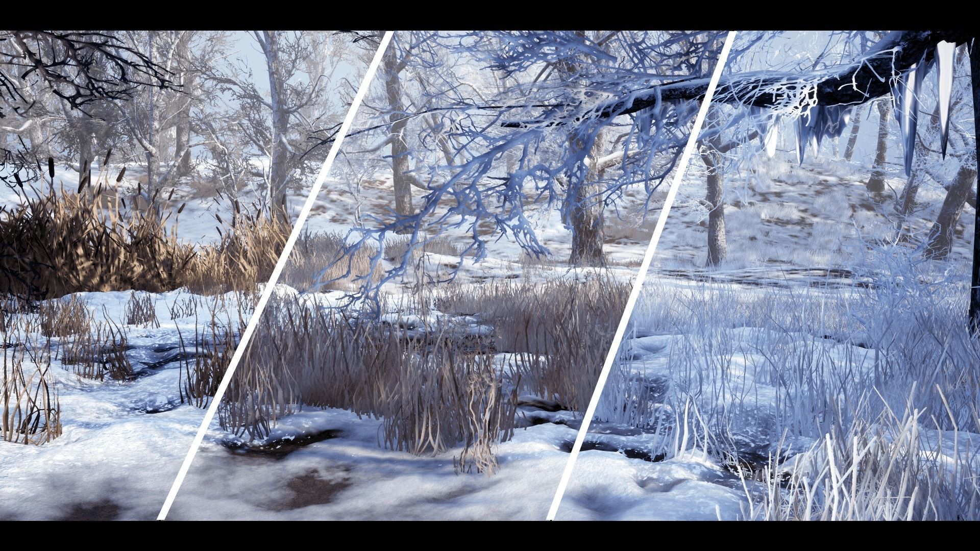 3D model Dynamic Winter Environment Unreal Engine VR / AR / low-poly ...