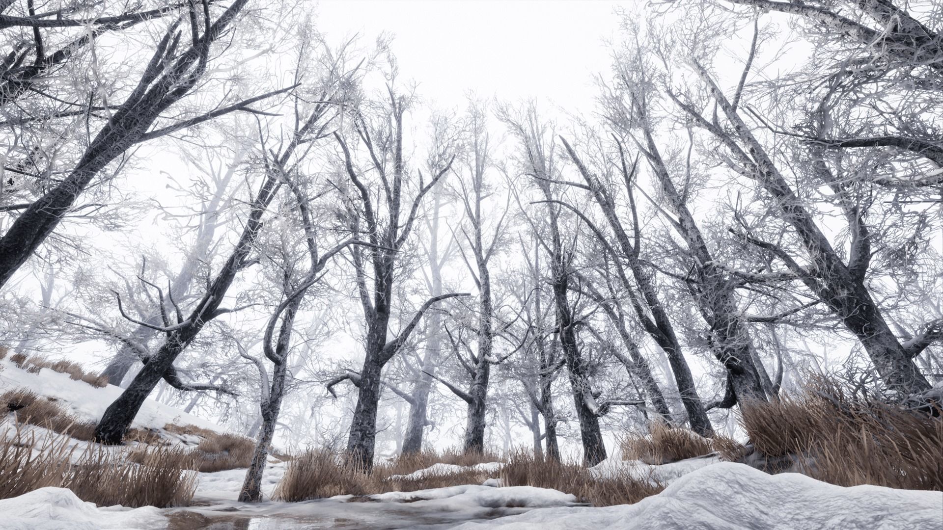 3D model Dynamic Winter Environment Unreal Engine VR / AR / low-poly ...
