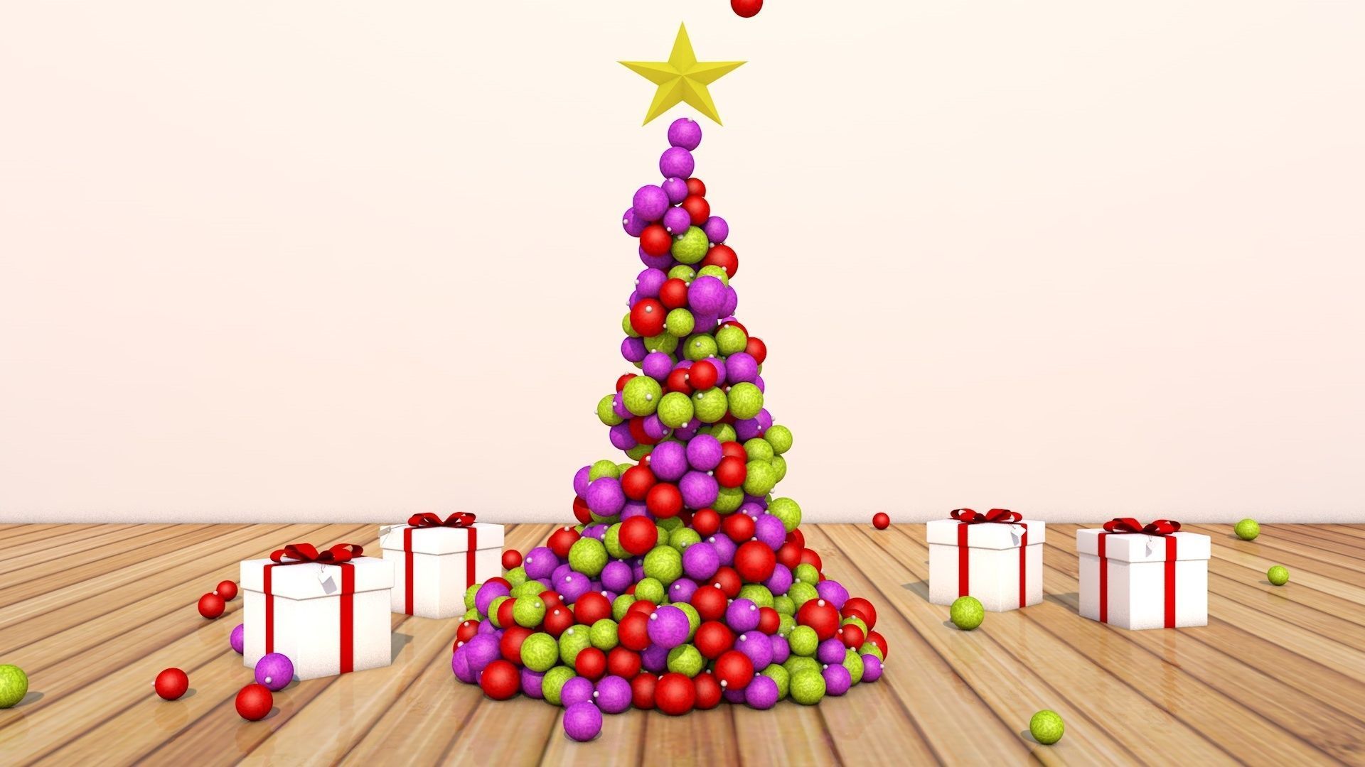 Christmas Tree Animation Cinema 4D - LExport Solutions 3D model ...
