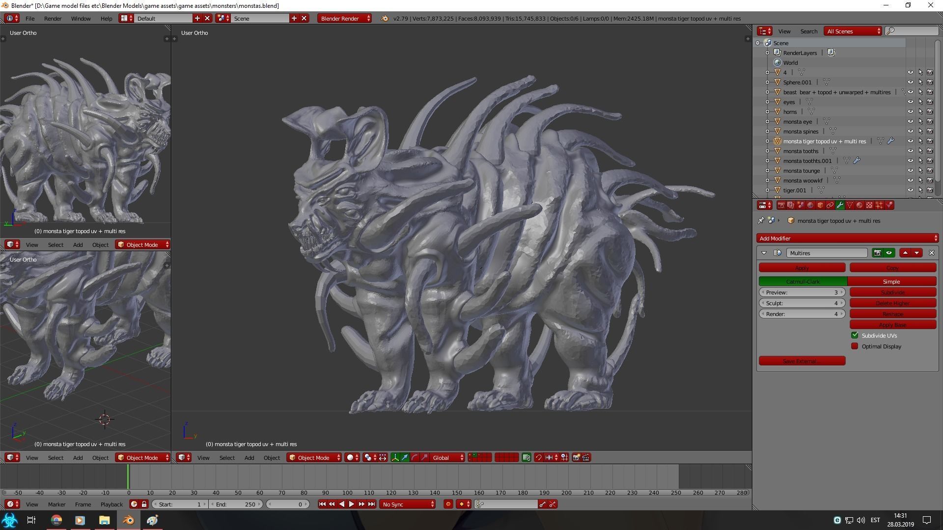 infected monsters 3D model | CGTrader