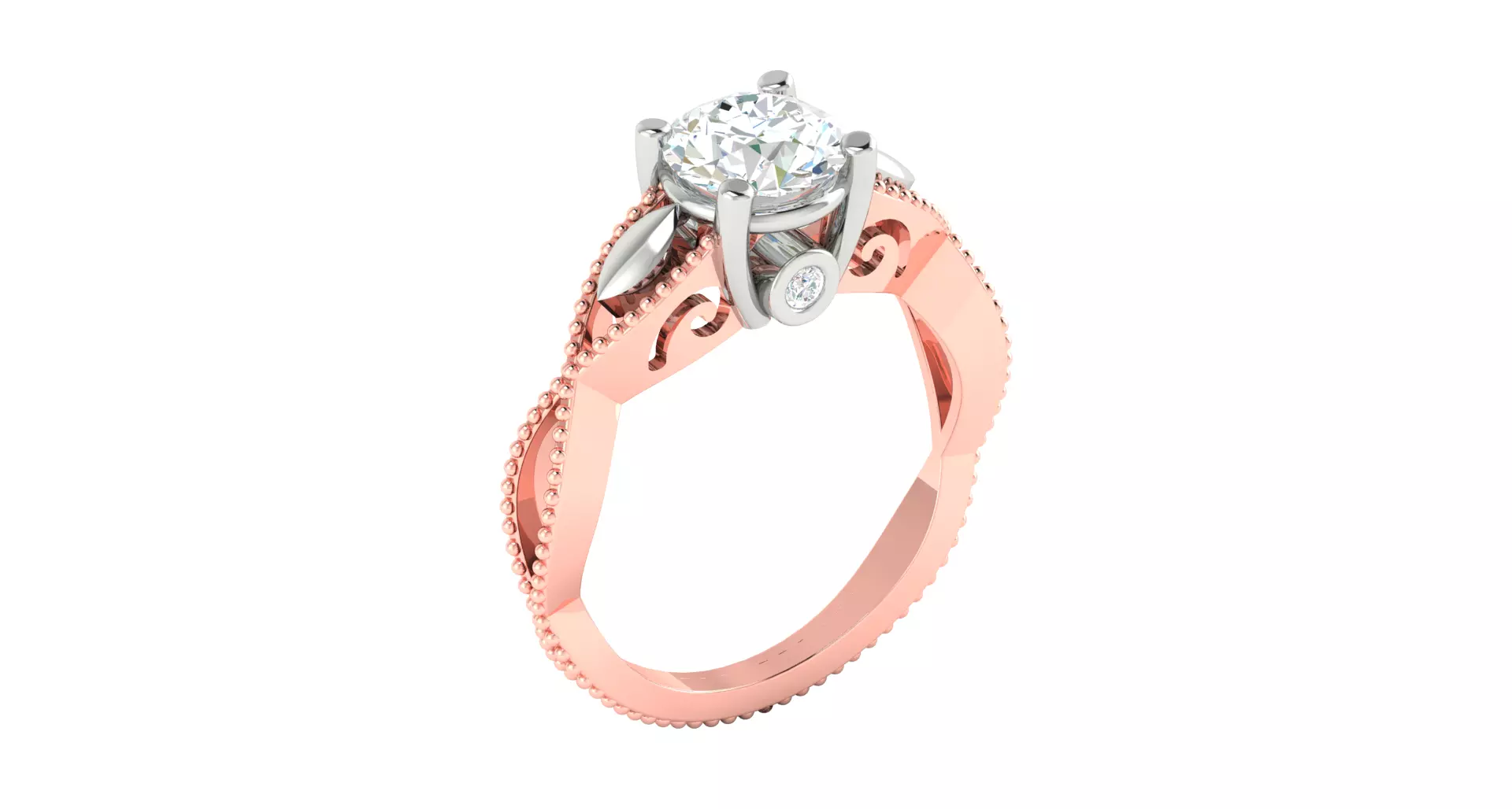 Solitaire ring 3dm stl render detail 3D print model 3D model 3D ...