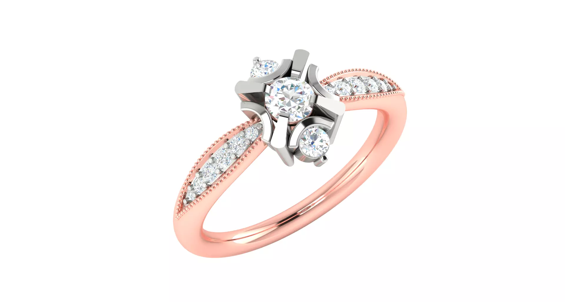 Solitaire ring 3dm stl render detail 3D print model 3D model 3D ...