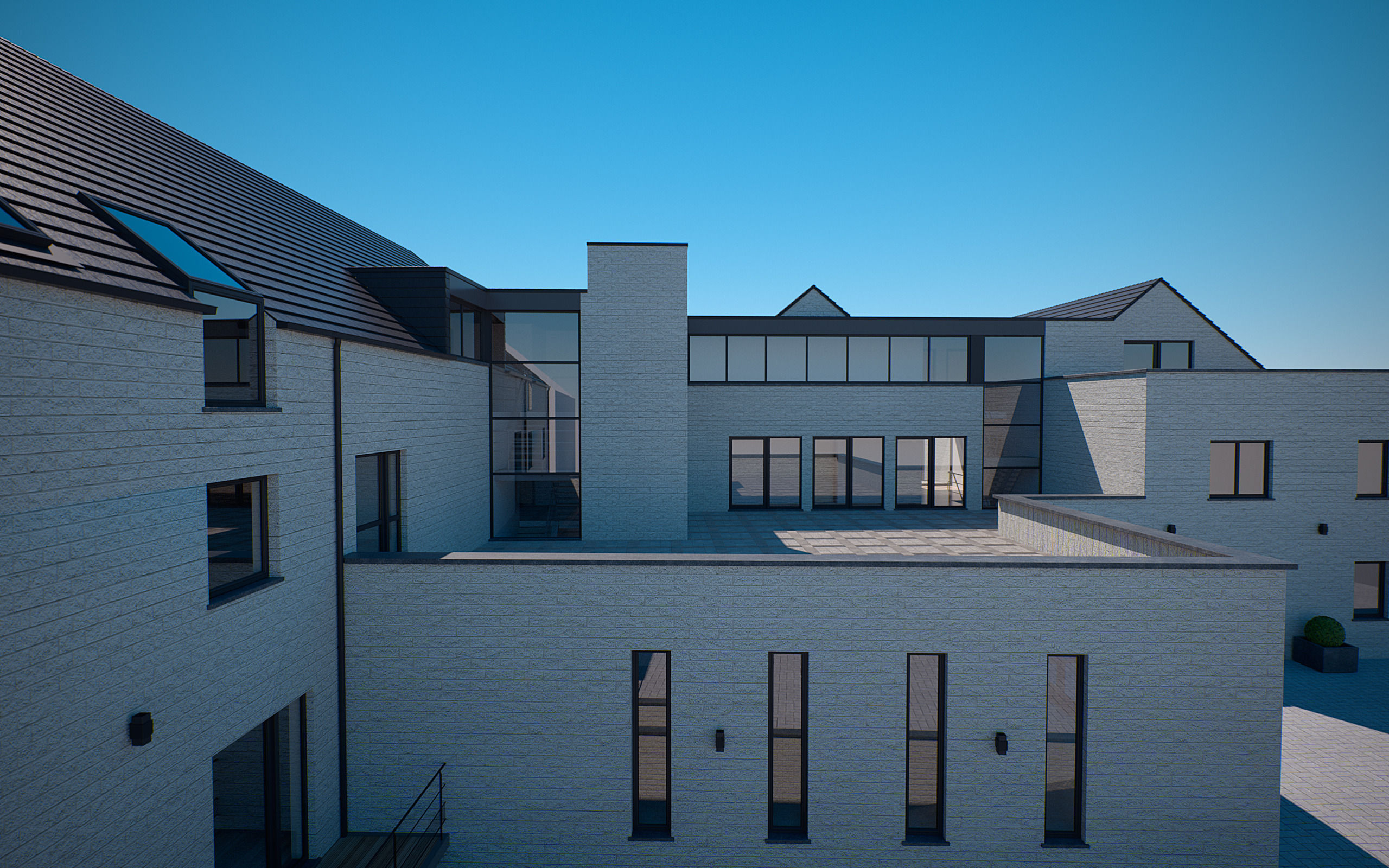 Residential corner building 3D model | CGTrader