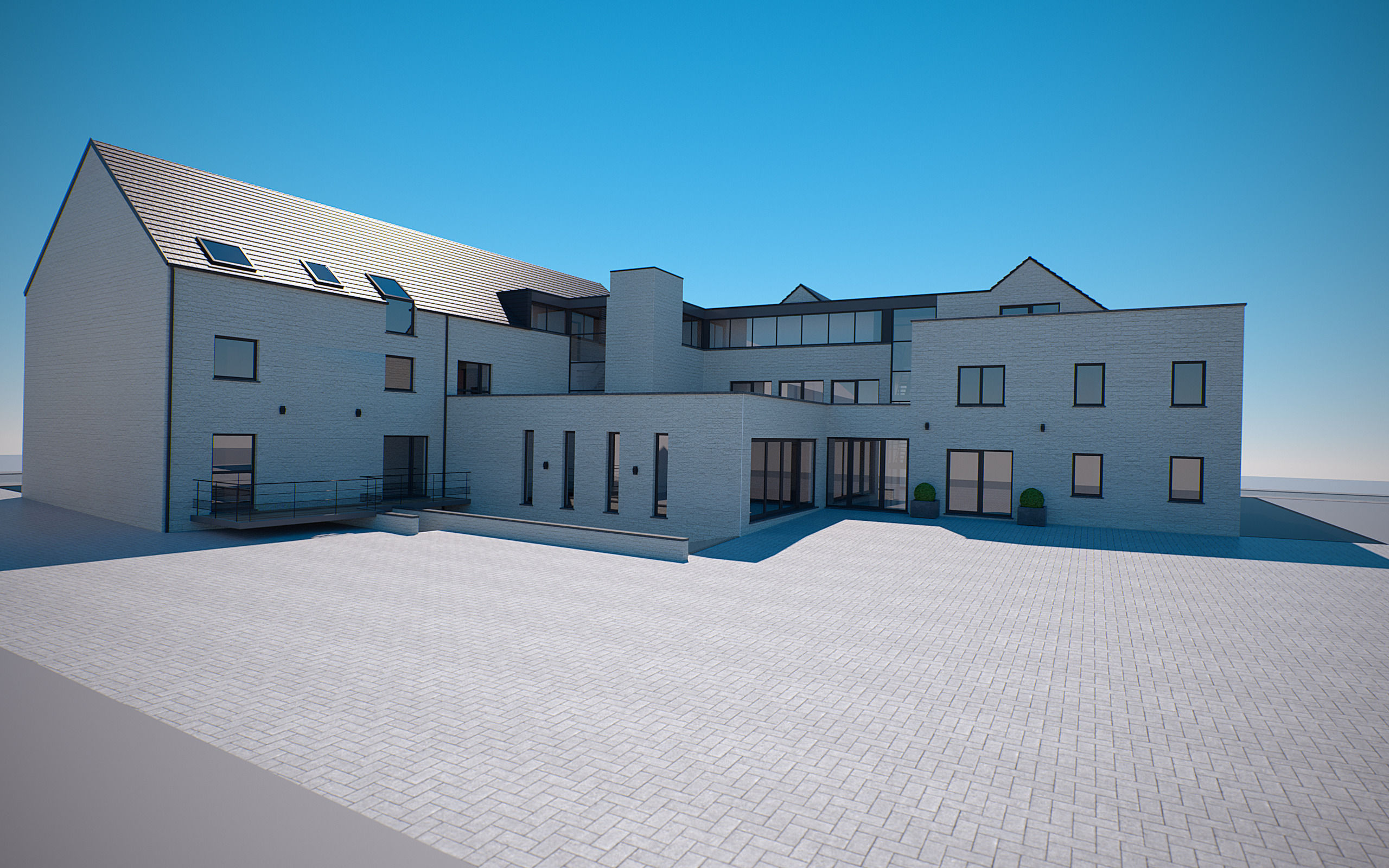 Residential corner building 3D model | CGTrader