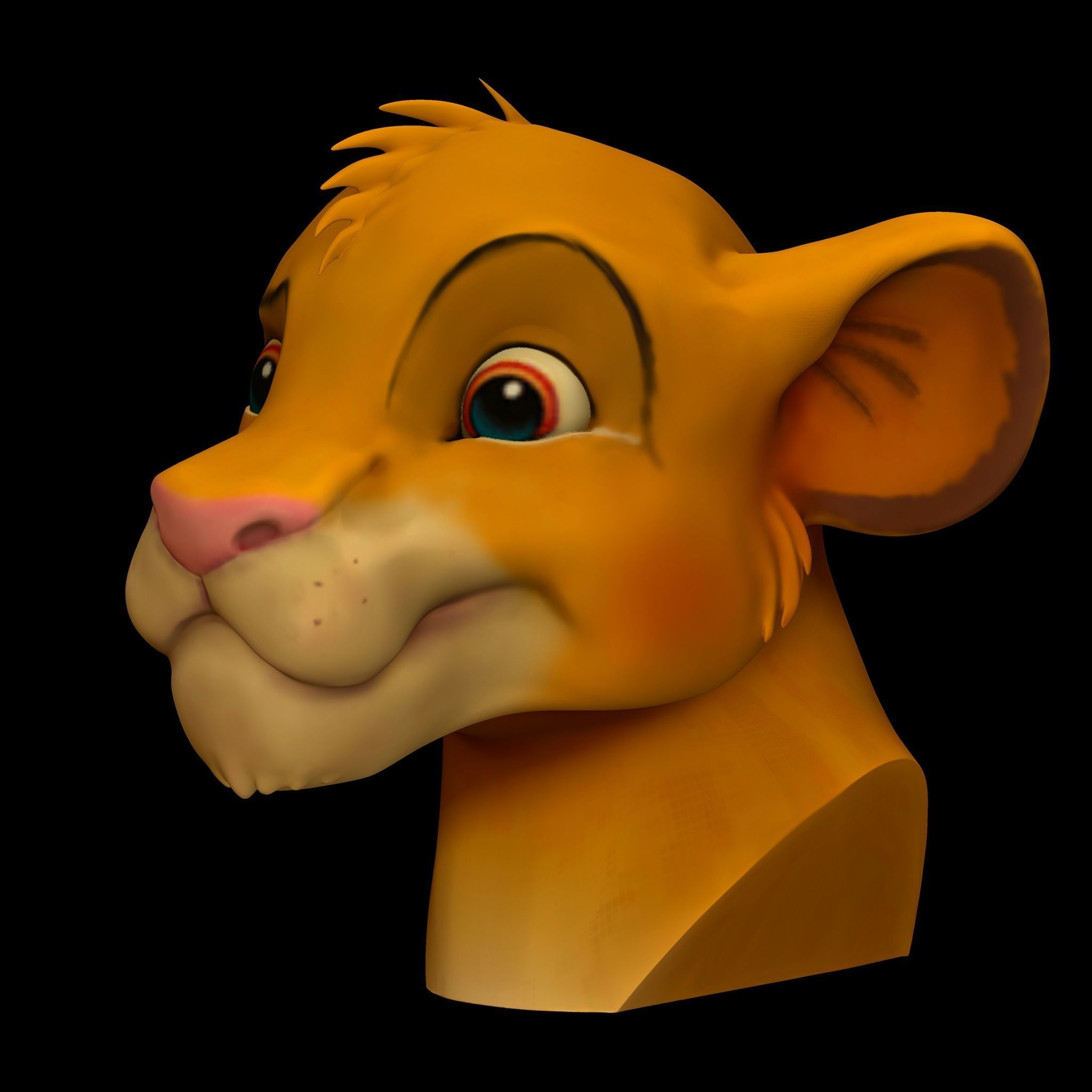 Simba Bust 3D model 3D printable | CGTrader