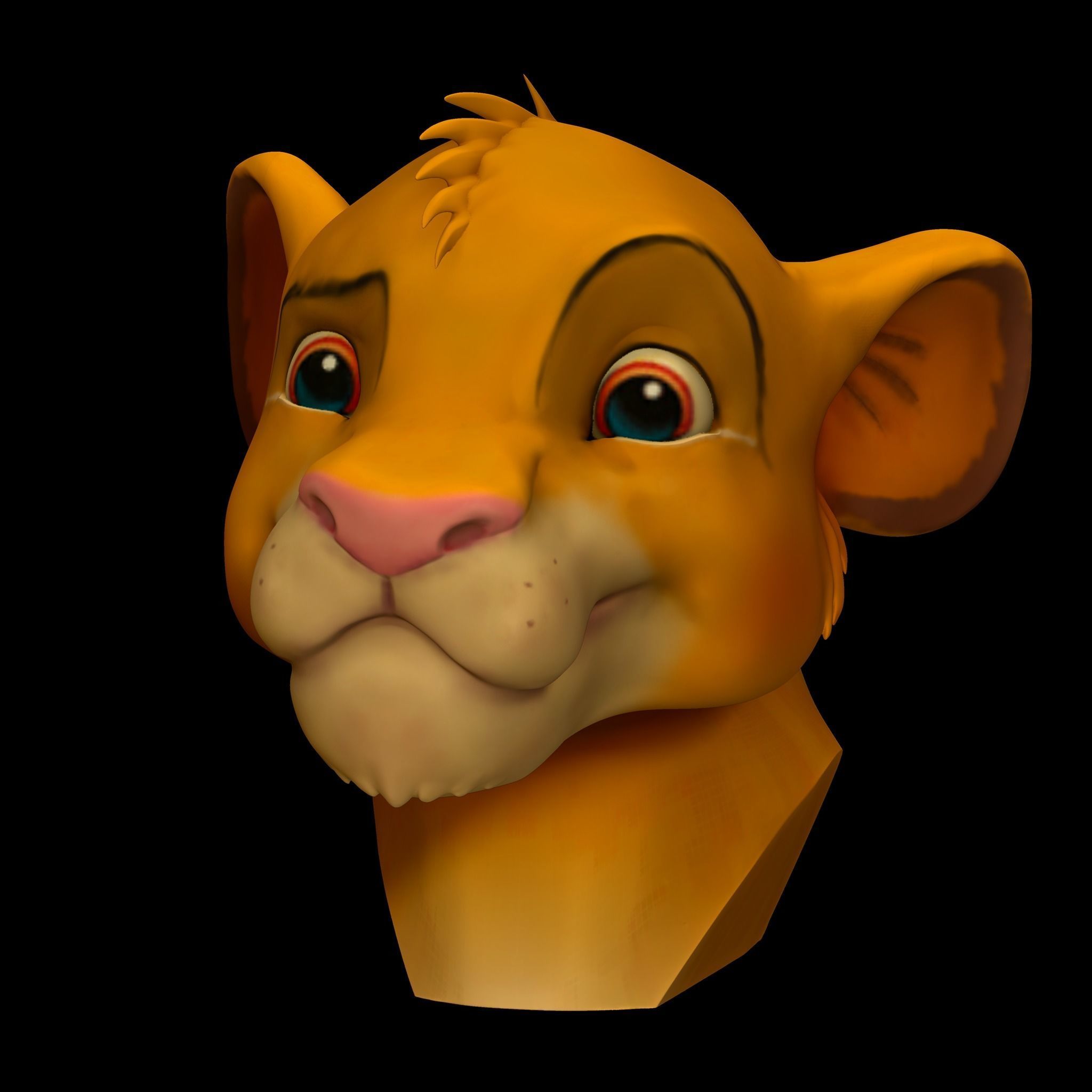 Simba Bust 3D model 3D printable | CGTrader