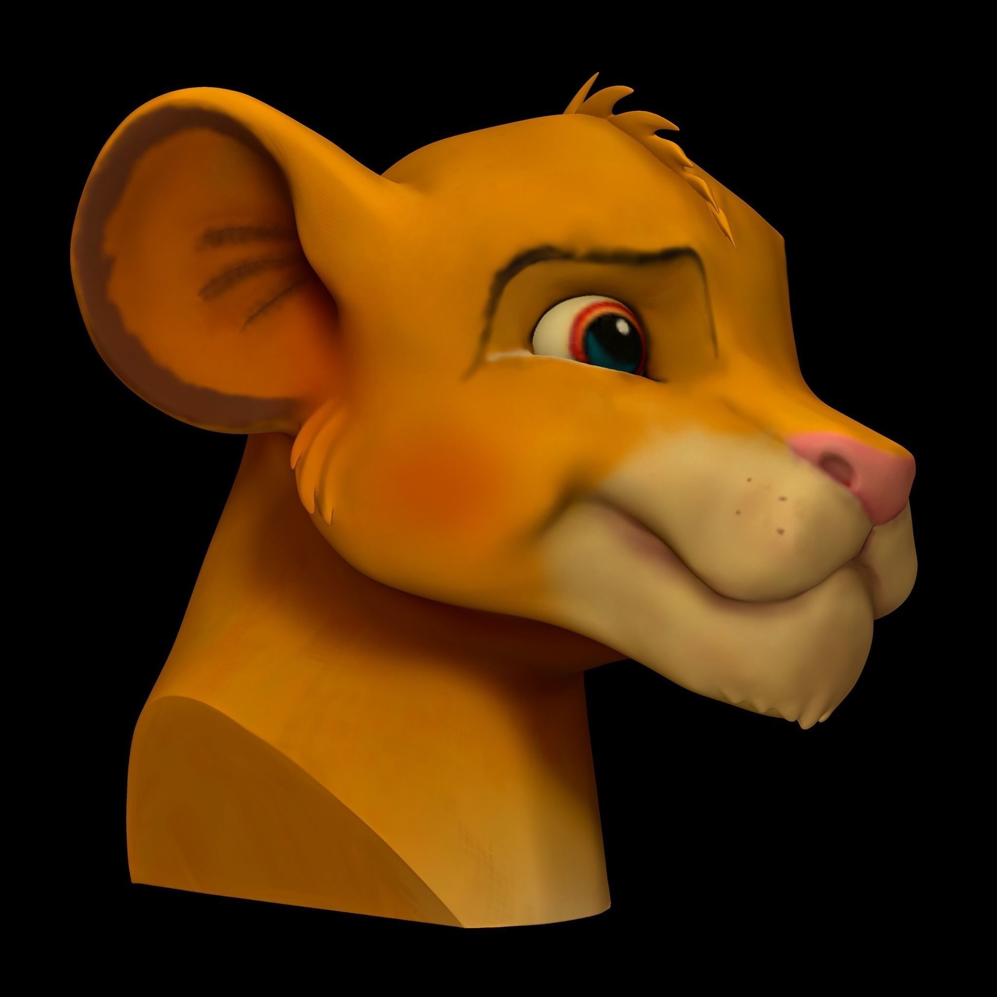 Simba Bust 3D model 3D printable | CGTrader