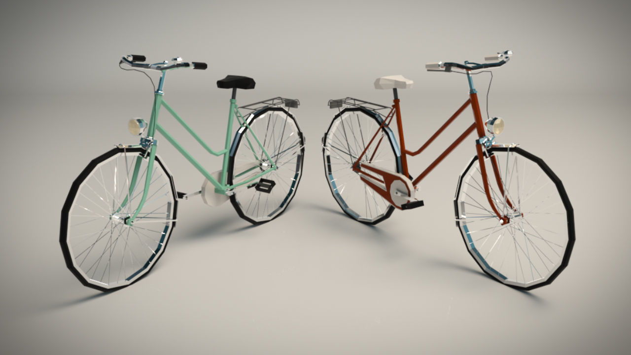 3D model Low Poly Ladies Bike VR / AR / low-poly | CGTrader