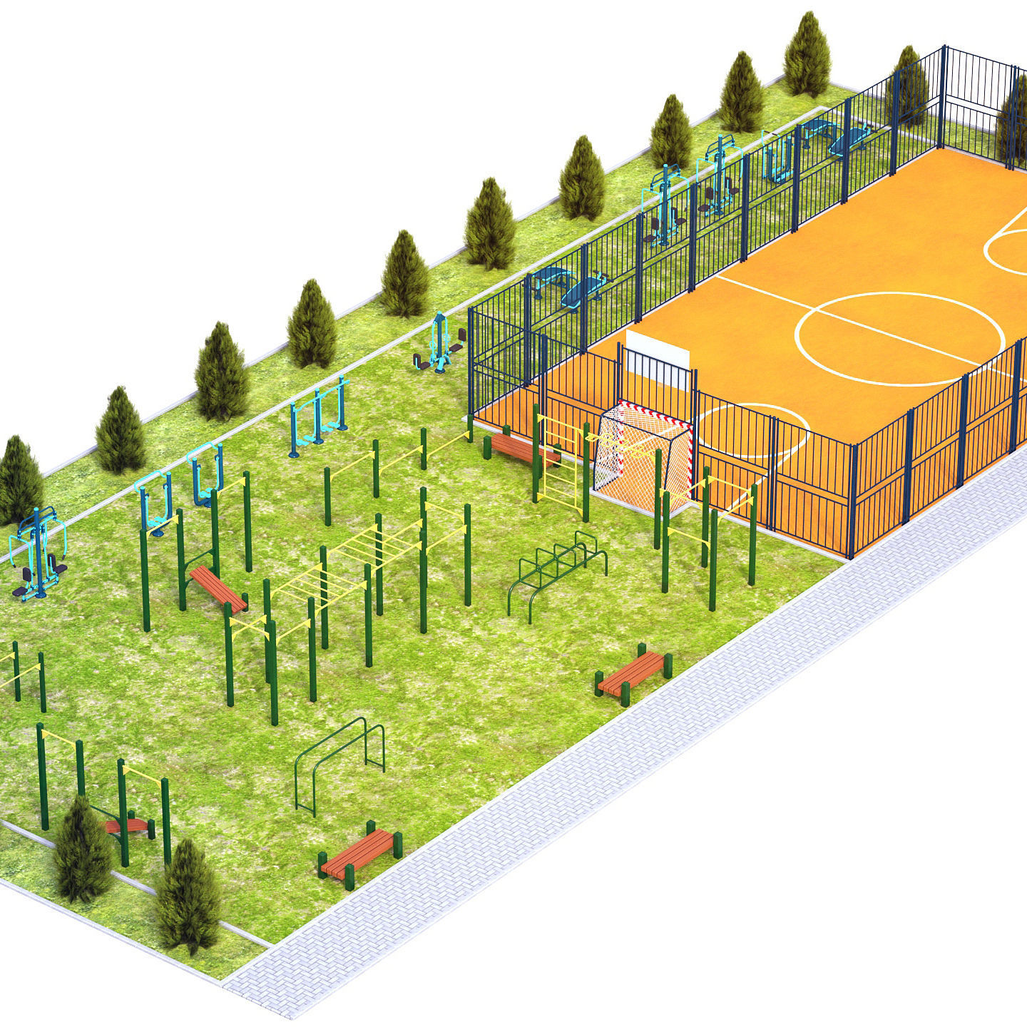 Sport Ground 3D model | CGTrader