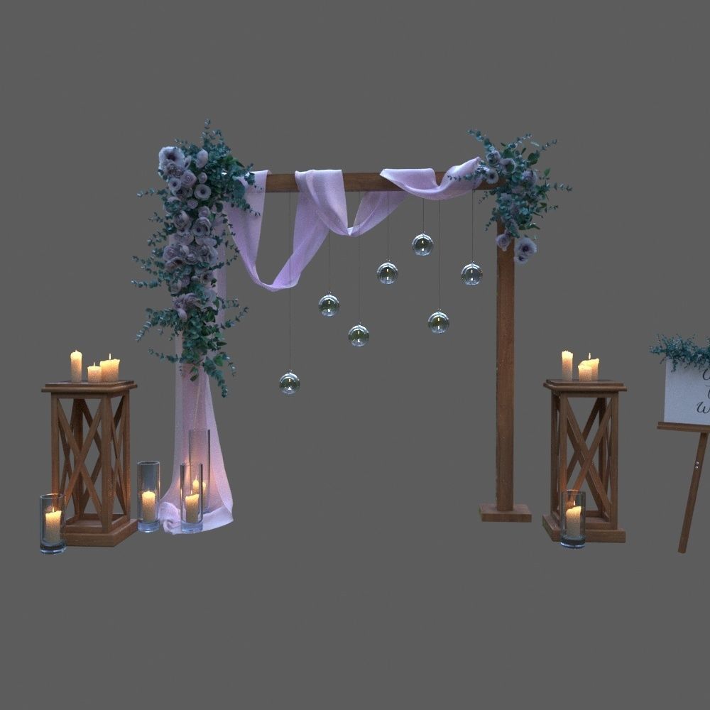 wedding arch 3D model | CGTrader