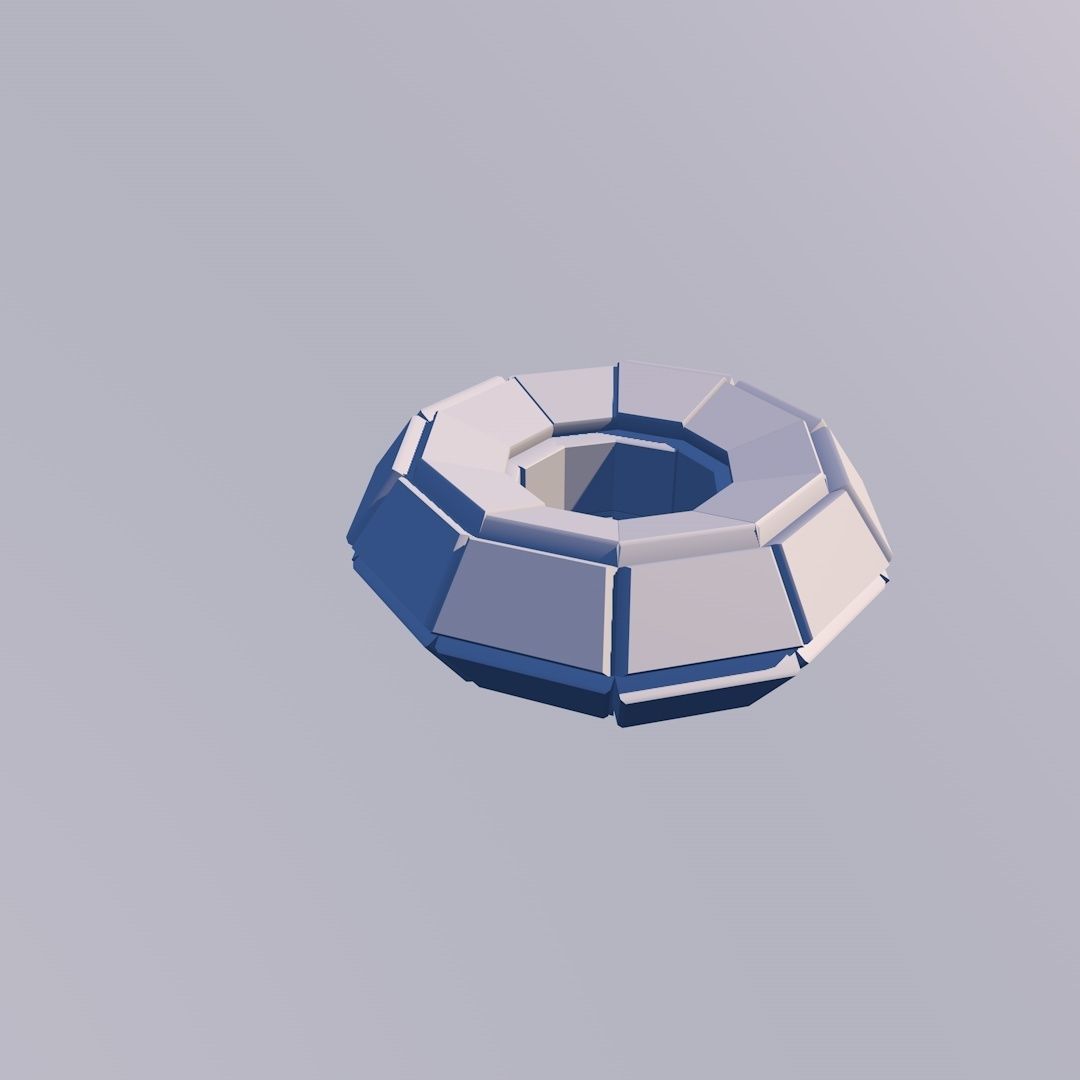 Sci Fi Torus Object No5 - Pyramid Sphere Torus 2019 Low Poly 3D model ...