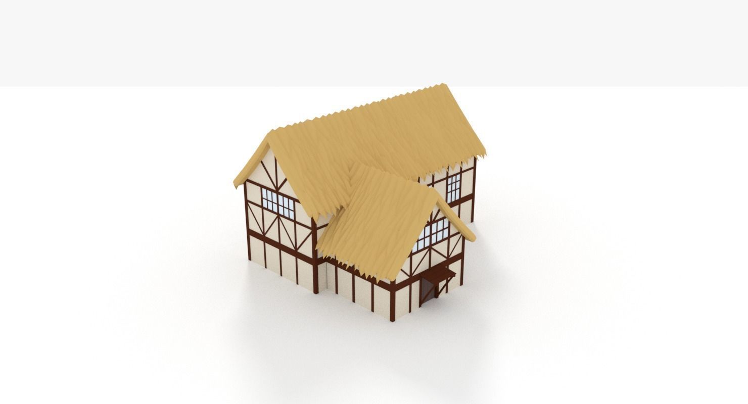 3D model Thatched Roof House model VR / AR / low-poly | CGTrader