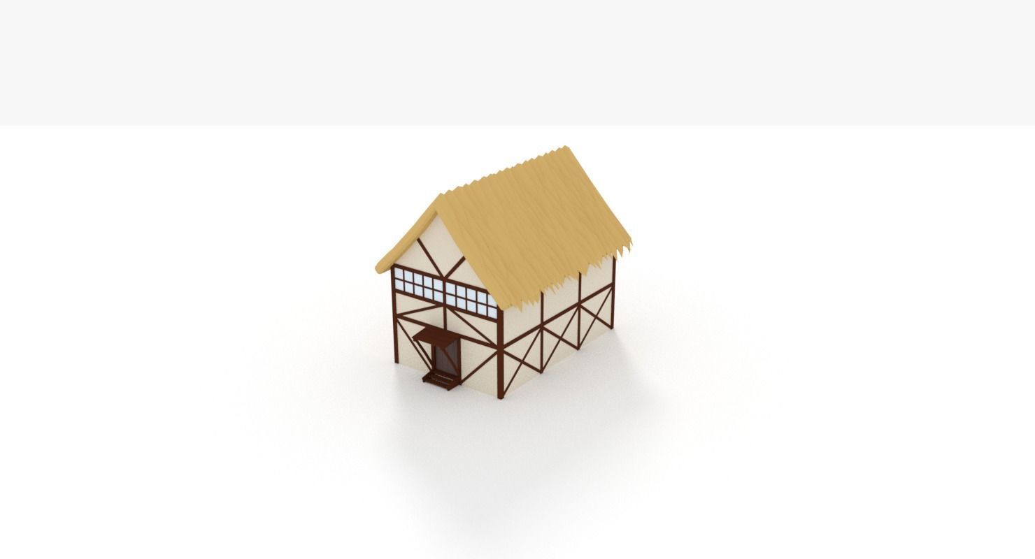 3D model Thatched Roof House model VR / AR / low-poly | CGTrader