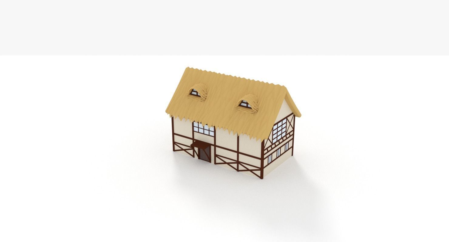 3D model Thatched Roof House model VR / AR / low-poly | CGTrader