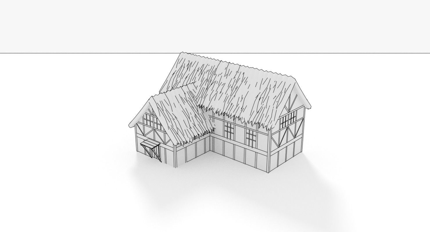 3D model Thatched Roof House model VR / AR / low-poly | CGTrader