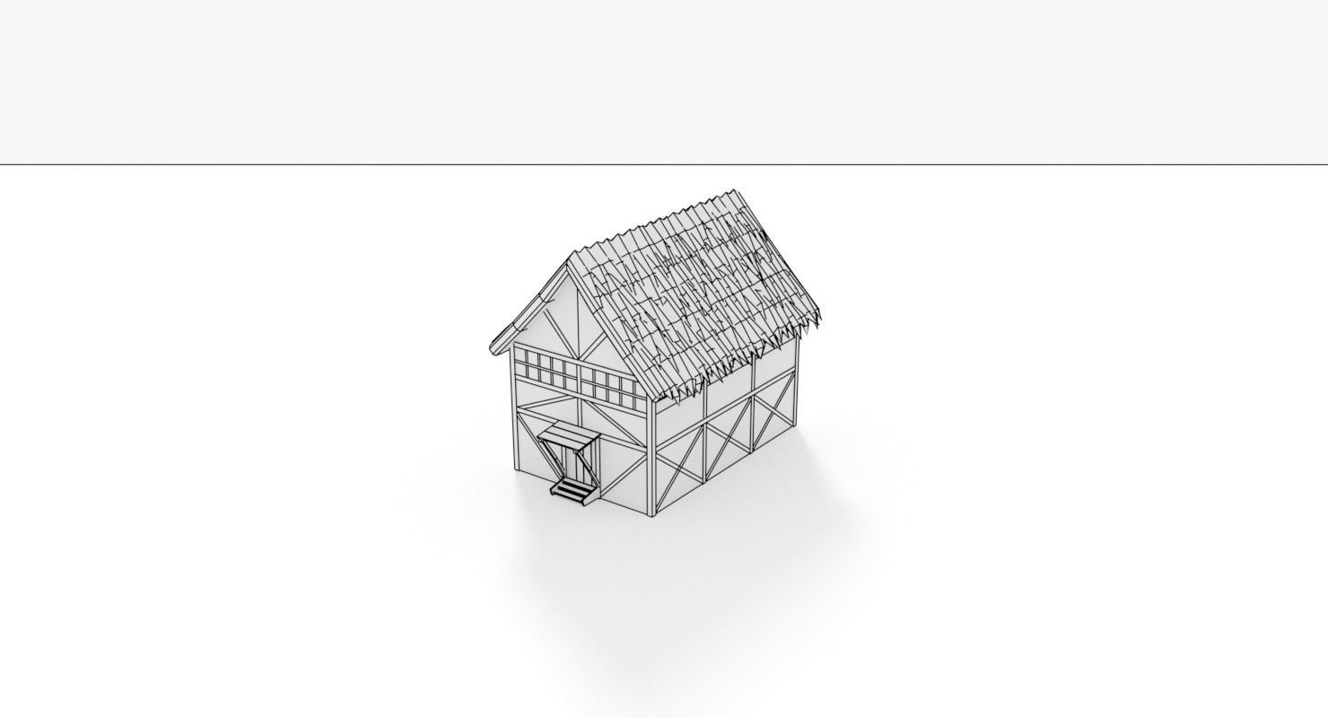 3D model Thatched Roof House model VR / AR / low-poly | CGTrader