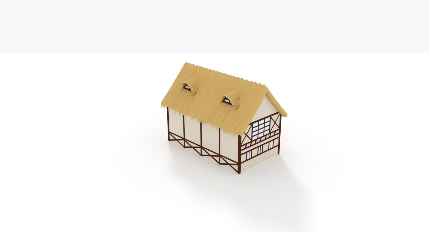 3D model Thatched Roof House model VR / AR / low-poly | CGTrader