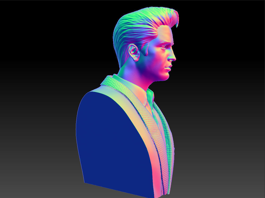 Elvis Presley 3d model The King 3d print bust 3D model 3D printable ...