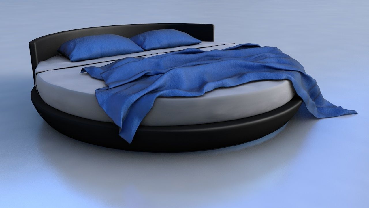 Round Bed free 3D model | CGTrader