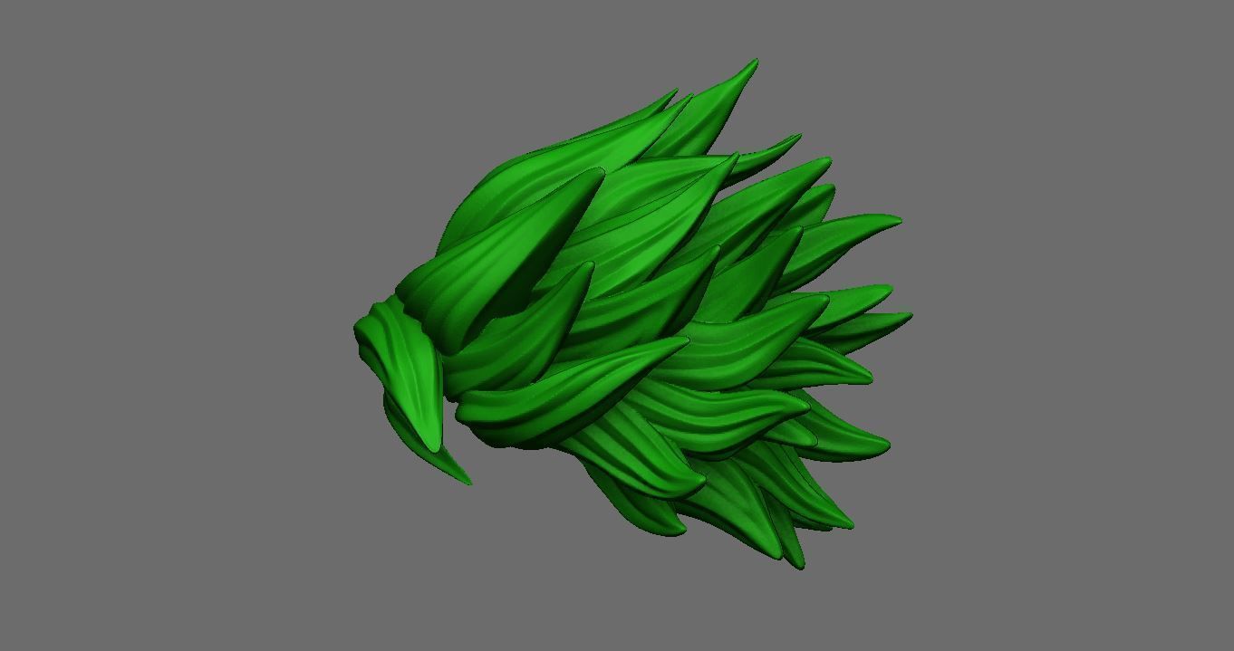 Broly Hair - Dragon ball - For Cosplay 3D print model 3D model 3D ...
