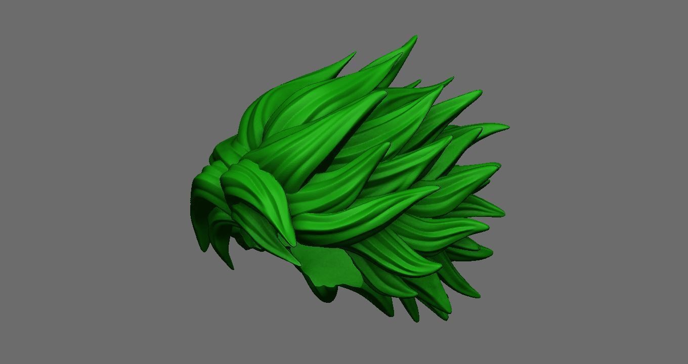 Broly Hair - Dragon ball - For Cosplay 3D print model 3D model 3D ...