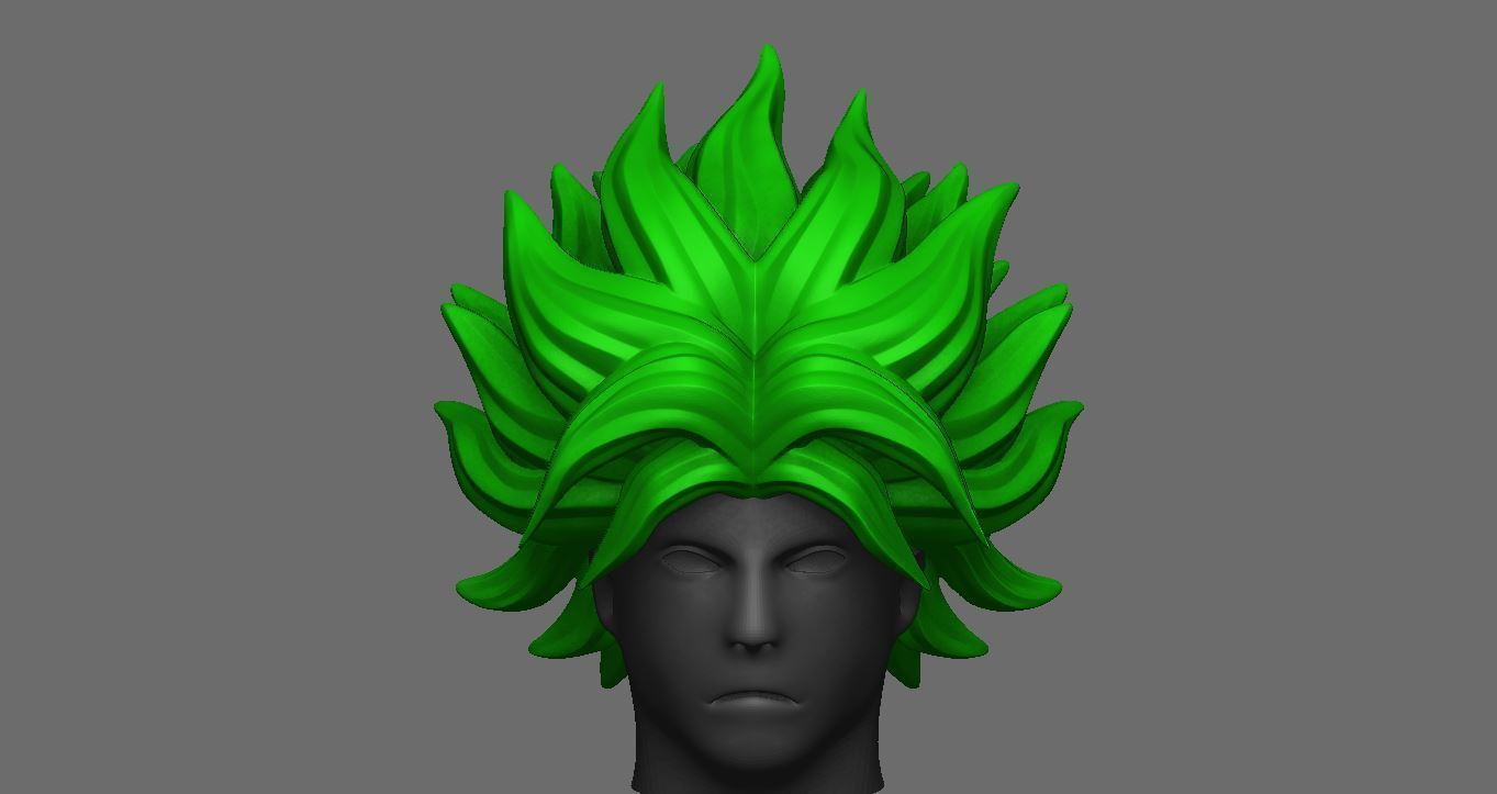 Broly Hair - Dragon ball - For Cosplay 3D print model 3D model 3D ...