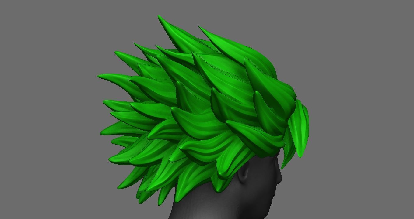 Broly Hair - Dragon ball - For Cosplay 3D print model 3D model 3D ...