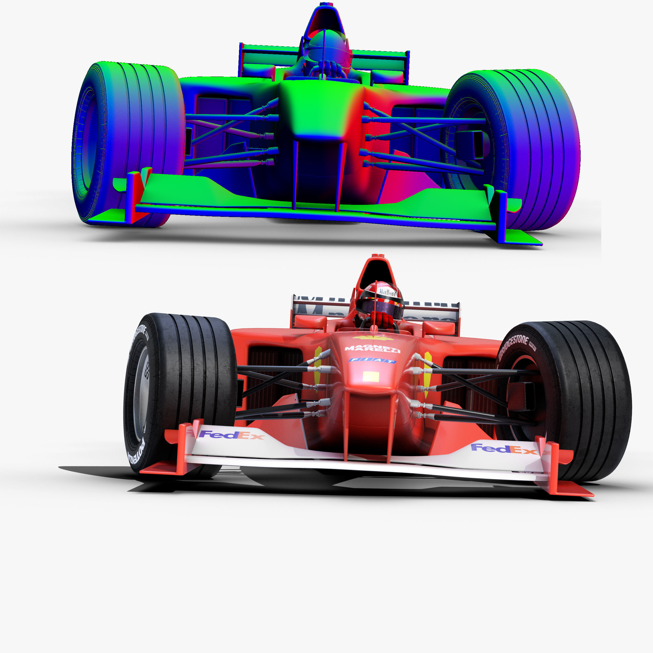 3D model Formula 1 2000 VR / AR / low-poly rigged | CGTrader
